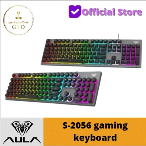 Jual Aula S-2056 Gaming Membrane Square Round Keyboard - Square Keycaps ...