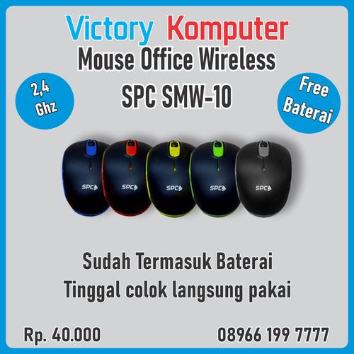 Jual Mouse Wireless SPC 2.4Ghz Free Baterai SMW-10 With Silent operates ...