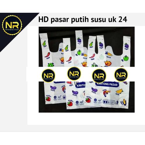 Jual hd pasar putih susu uk 24/plastik kantong putih susu motif ...