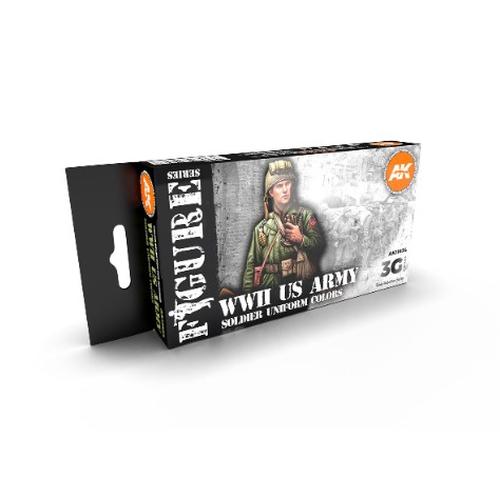 Jual WW2 US UNIFORMS 3G SET 6 COLORS AK11634 - cat model kit paint ...