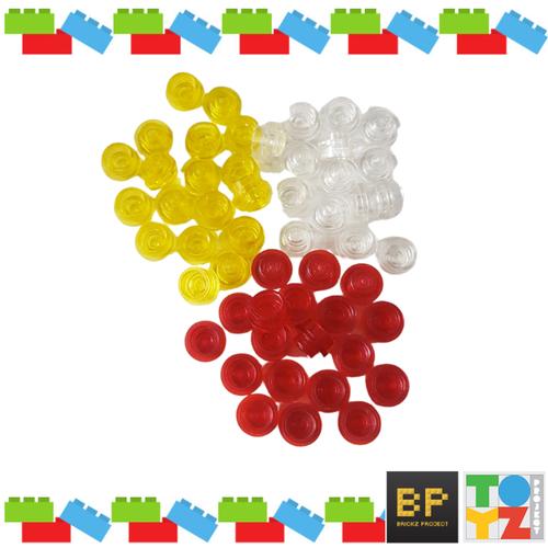 Jual LEGO Part 6141 Plate 1x1 Round Single Stud Orange Transparent Red ...