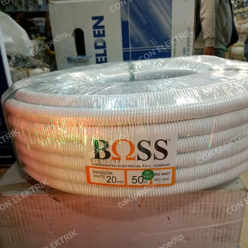 Jual Flexible ac / spiral conduit Boss 20mm(1M) @50M - Putih - Jakarta Pusat - CON ELEKTRIK ...