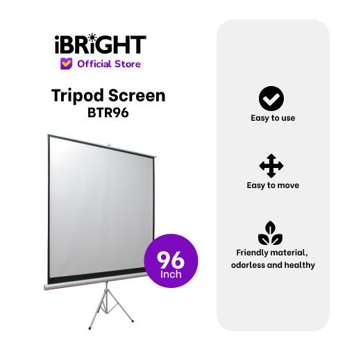 Jual iBright Tripod Screen BTR96 96 Inch Ukuran 244x244 - Jakarta Pusat ...