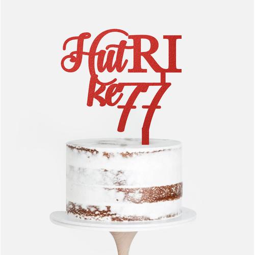 Jual Cake Topper Special Kemerdekaan Topper Kue Akrilik HUT RI 17 ...