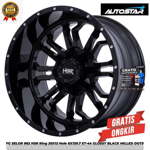Jual velg mobil offroad hsr selor R20 pcd 6X139,7 lebar 12inch offset ...