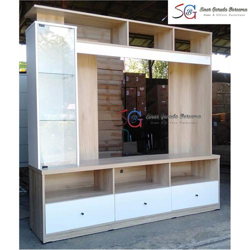Jual LEMARI TV BESAR / BUFET TV KREM PUTIH MINIMALIS WARNA SOFT - Kota ...