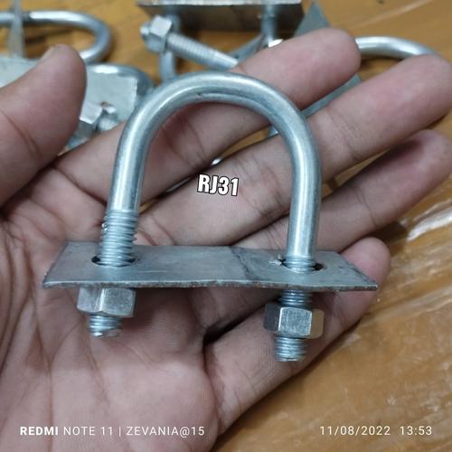 Jual Clamp U bolt pipa 1" inch + plat putih galvanis - Jakarta Pusat ...