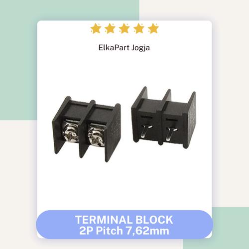 Jual TERMINAL BLOK Hitam PCB Block Pitch 7.62mm 2 Pin Skrup 2P Pole ...