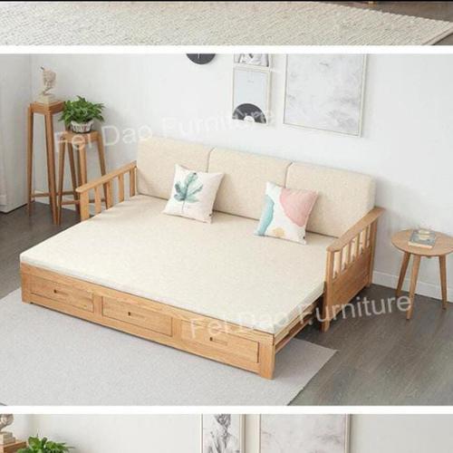 Jual Sofabed Laci Minimalis Sofa Ranjang Multifungsi Busa Anti Kempes ...