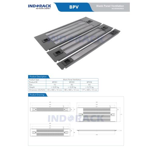 Jual INDORACK BPV04 BLANK PANEL VENTILATION 4U ACCESSORIES RACK SERVER 19" - Kota Semarang ...