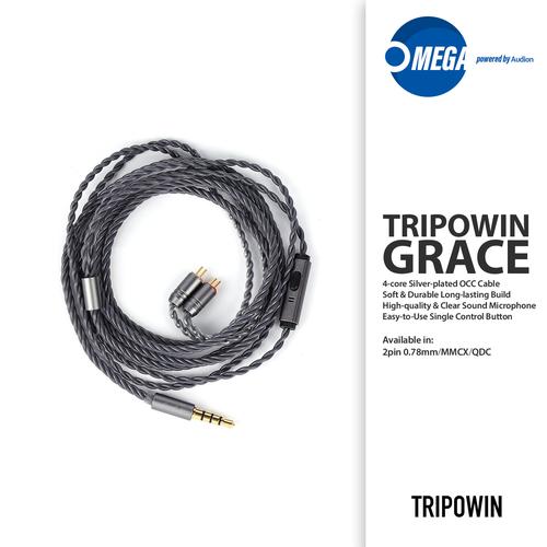 Jual TRIPOWIN GRACE Silver-plated Copper OCC Upgrade Cable/Kabel with ...
