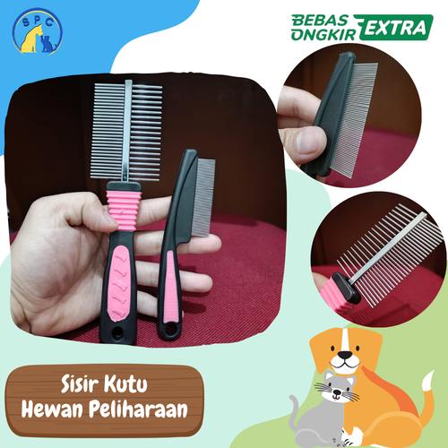 Jual Sisir Kutu Sisir Bulu Kucing Anjing Sisir Double Chiro Warna ...