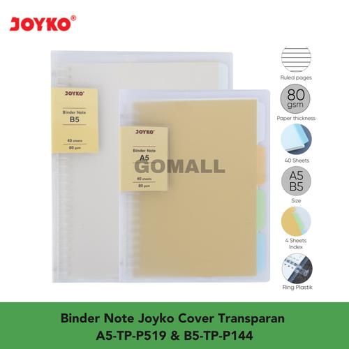 Promo Binder Note Joyko / buku tulis binder Cover Transparan - Ukuran ...