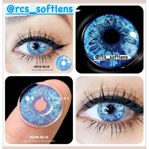 Jual RCS - NEW softlens cosplay halloween biru kuning - HD38 BLUE, 0 ...