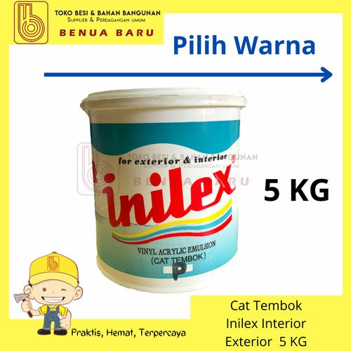 Jual Cat Tembok Interior Exterior Inilex 5 KG / Cat Tembok Bukan ...