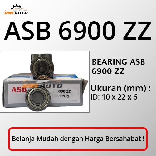 Jual BEARING ASB 6900 ZZ LAHER BEARING TUTUP BESI ASB BALL BEARING ...