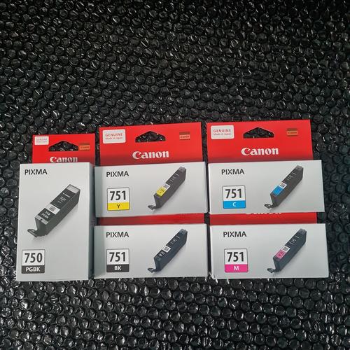 Jual Tinta Canon Pixma 750 PGBK + 751 BK.C.M.Y Original for :ip7270 ...