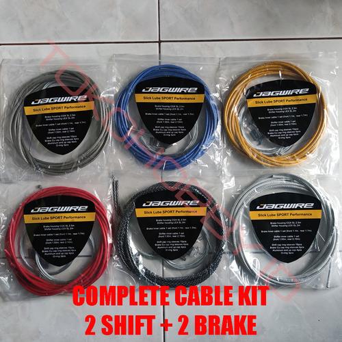 Jual JAGWIRE Carbon Kevlar Braided Shifter Brake Rem Set Kit Roadbike ...