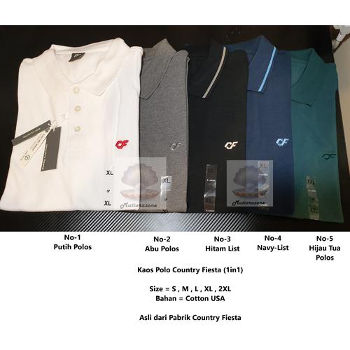 Jual Country Fiesta Kaos Polo Kerah Pria (CF) 100% Original - Navy List ...