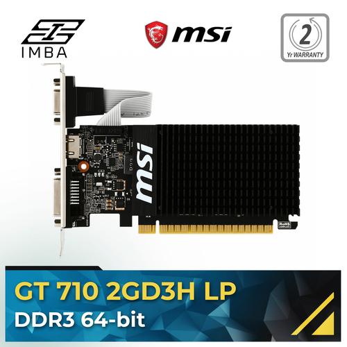 Promo MSI GeForce GT 710 2GB DDR3 64-bit [2GD3H LP, GPU] Cicil 0% 3x ...