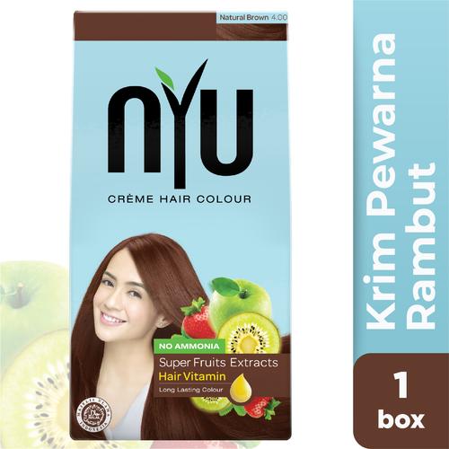 Promo NYU Creme Hair Colour Pewarna Rambut - Natural Brown - - Godrej ...