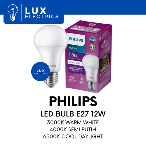 Jual Lampu Bohlam LED E27 12W PHILIPS Warm White/Semi Putih/Cool Daylight - Warm White - Kota ...