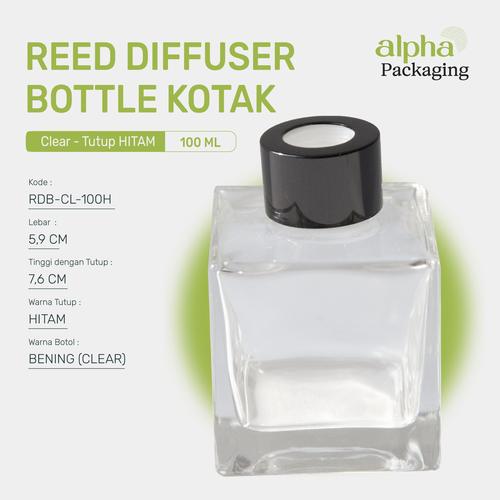 Jual Botol Reed Diffuser 100ml Kotak Kaca Transparan Bening Pewangi ...
