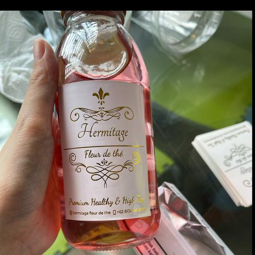 Jual Sticker Label Kemasan Botol Stiker Vynil Waterproof Foil Gold ...