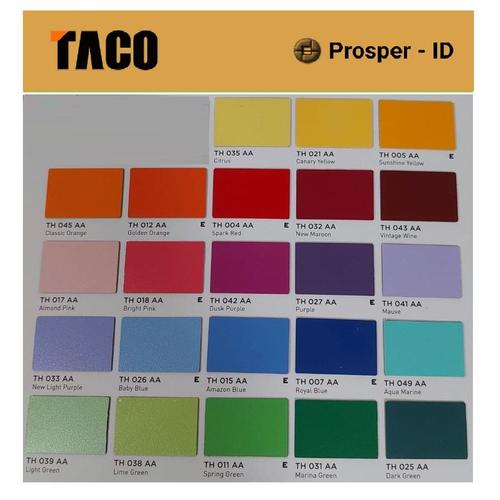 Jual TACO HPL-SOLID COLOR-AA/TACO HPL KUNING-ORANGE-MERAH-UNGU-BIRU ...
