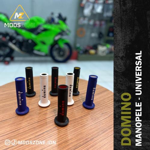Jual DOMINO Handgrip Type Racing Dot Series Original - Biru-Putih ...