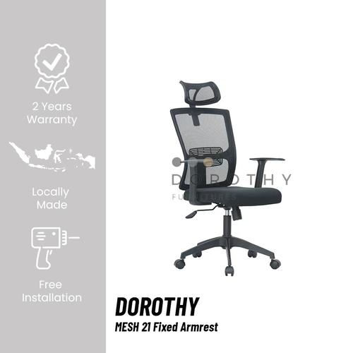 Jual Kursi Kerja Kantor Direktur Gaming Doroth Mesh 21 - Fixed Armrest - Jakarta Barat - Dorothy ...