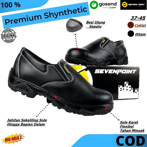 Promo Sepatu Safety Slip On Original Sevenpoint Septi Sefty Ujung Besi ...