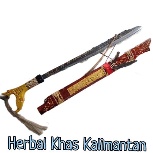 Jual MANDAU DAYAK KALIMANTAN ASLI MOTIF ETNIK DAYAK UKURAN JUMBO 80cm ...