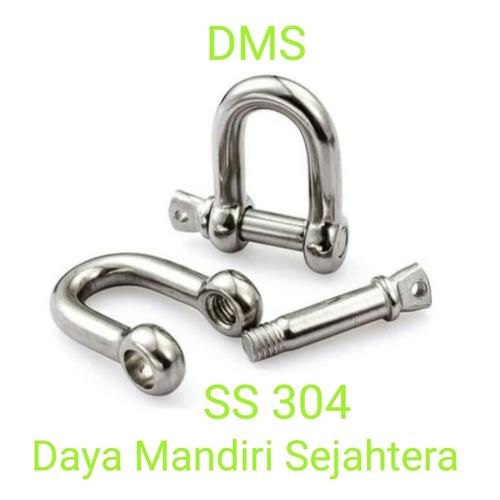 Jual Shackle / Segel D M20/ Shackle/Segel D 20mm (3/4") Stainless Steel ...