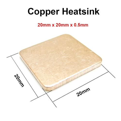 Jual Copper Plate 20x20mm Tebal 5mm Plat Tembaga Heatsink Thermal Pad ...
