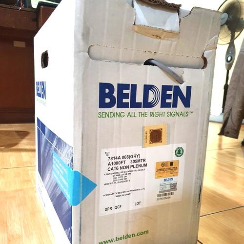 Jual Kabel Belden Cat6 UTP LAN Cat 6 1 roll 305 meter Original USA NEW ...