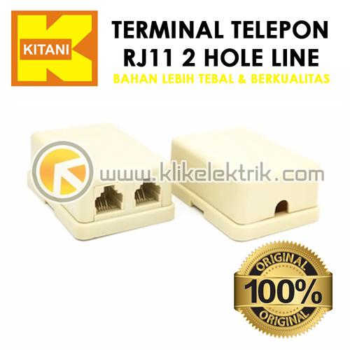 Jual ROSET RJ11 LINE TELP 2 LUBANG KITANI TERMINAL TELEPON 2 JALUR ...