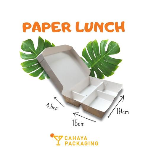 Jual LUNCH BOX SEKAT 4 / BENTO BOX KERTAS FOOD GRADE TEBAL LAMINASI ...