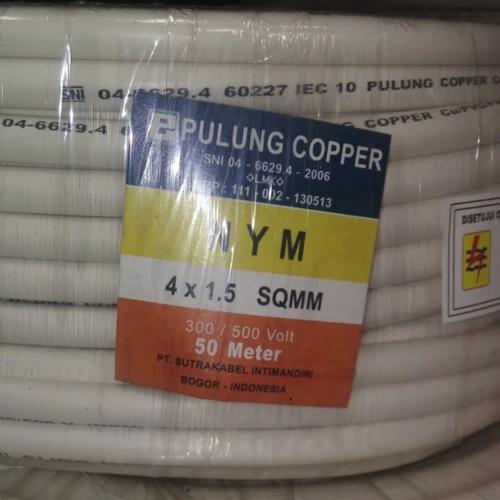 Jual Kabel Listrik NYM 4x1,5 4x1.5 PULUNG COPPER Kawat 50 Meter (50M ...