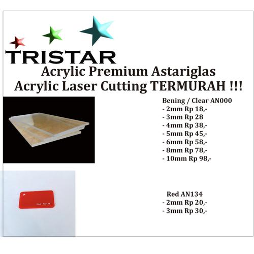 Jual Acrylic Merah Ukuran Bebas Pilih Potongan Akrilik Custom Murah ...