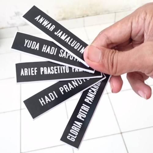 Jual Nama Dada Papan Nama Name Tag Nama Gravir Ukir List Putih Grafir ...