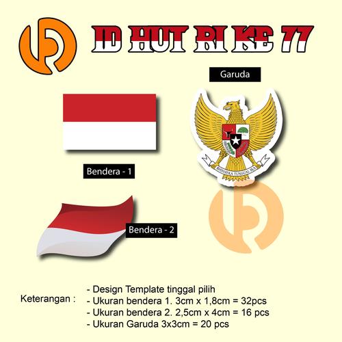 Jual Sticker Pipi / Sticker Bendera / Sticker 17 Agustusan / Flag ...