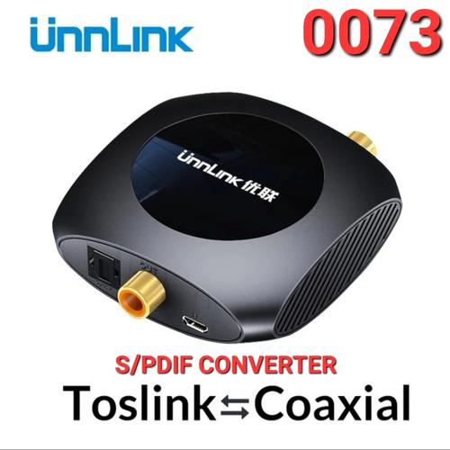 Jual UNNLINK Optical Coaxial - Toslink Audio Converter 192KHZ HiFi 5.1 ...