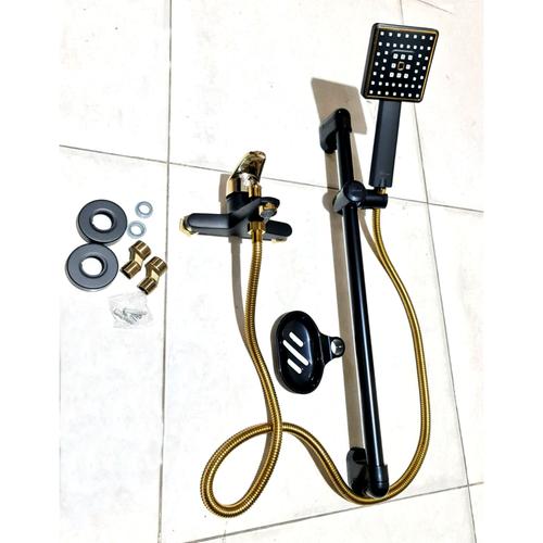 Jual Kran Bathtub Panas Dingin Keran Bathub Mixer Black Gold Shower ...