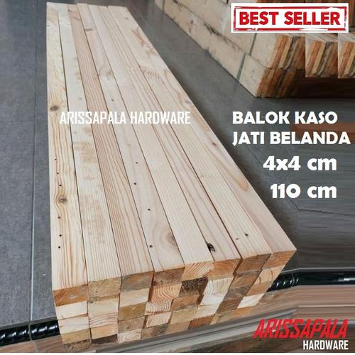 Jual BALOK KASO KAYU JATI BELANDA JATI LONDO 4X4 PANJANG 110 CM SUDAH ...