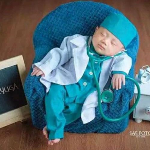 Jual Kostum Bayi Newborn Baju Nakes // Seragam Baju Dokter Anak - Baju ...