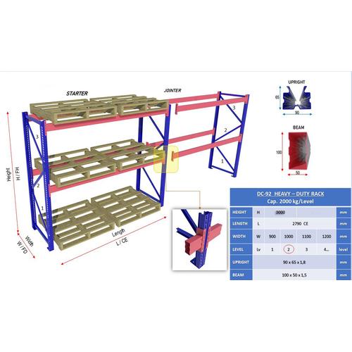 Jual Rak Gudang Pallet (Heavy Duty Kapasitas 2 Ton) . Selective Pallet ...