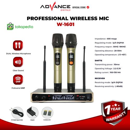 Promo Microphone Profesional Wireless Advance W1061 Dual Mic ...