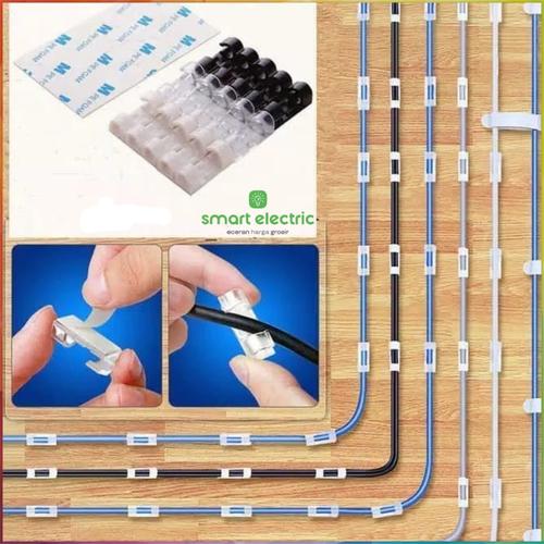 Jual Klip Kabel Clip Cable Klem Penjepit Kabel Tempel Pengikat Bagus ...