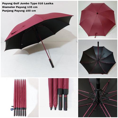 Jual PAYUNG JUMBO BESAR RANGKA FIBER TAHAN ANGIN LAPIS HITAM 016 LASIKA ...
